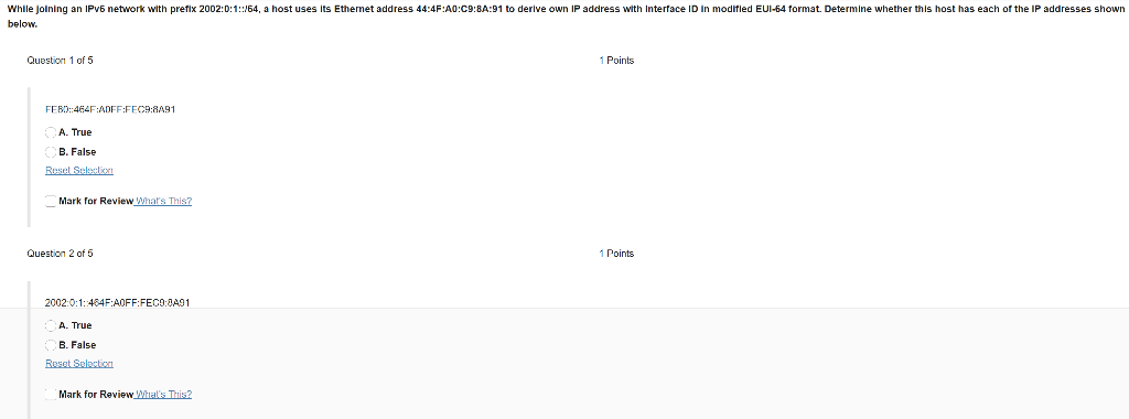 Solved While joining an IPv6 network with | Chegg.com