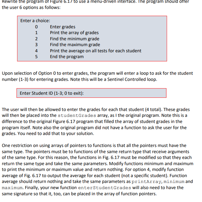 Solved Rewrite the program of Figure 6.17 to use a | Chegg.com