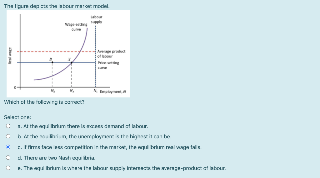 Solved The figure depicts the labour market model. Labour | Chegg.com