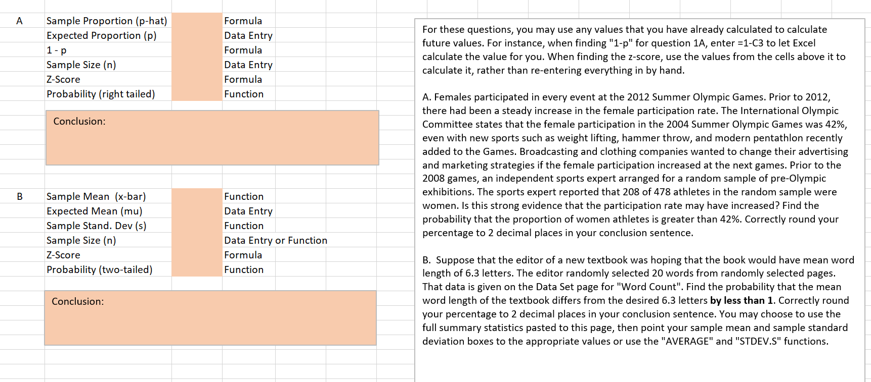 Solved A Sample Proportion (p-hat) Expected Proportion (p) 1 | Chegg.com