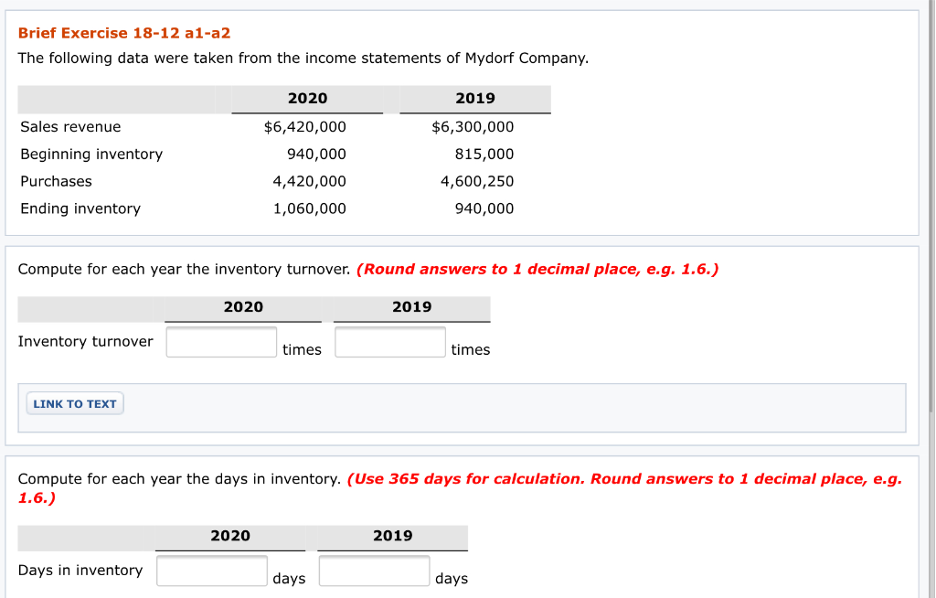 Solved Brief Exercise 18-12 a1-a2 The following data were | Chegg.com