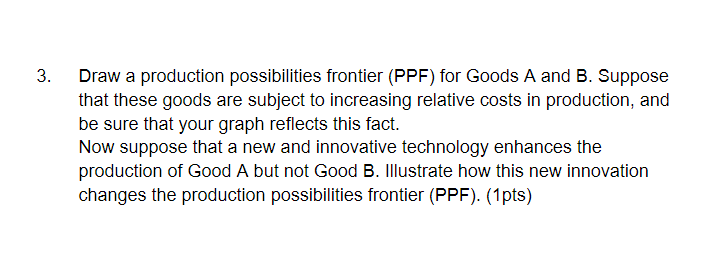 Solved Draw a production possibilities frontier (PPF) for | Chegg.com
