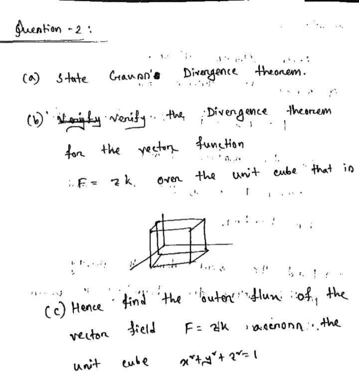 Solved A) state gauss' divergence theorem B) verify the | Chegg.com