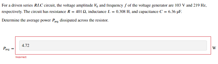 Solved For a driven series RLC circuit, the voltage | Chegg.com