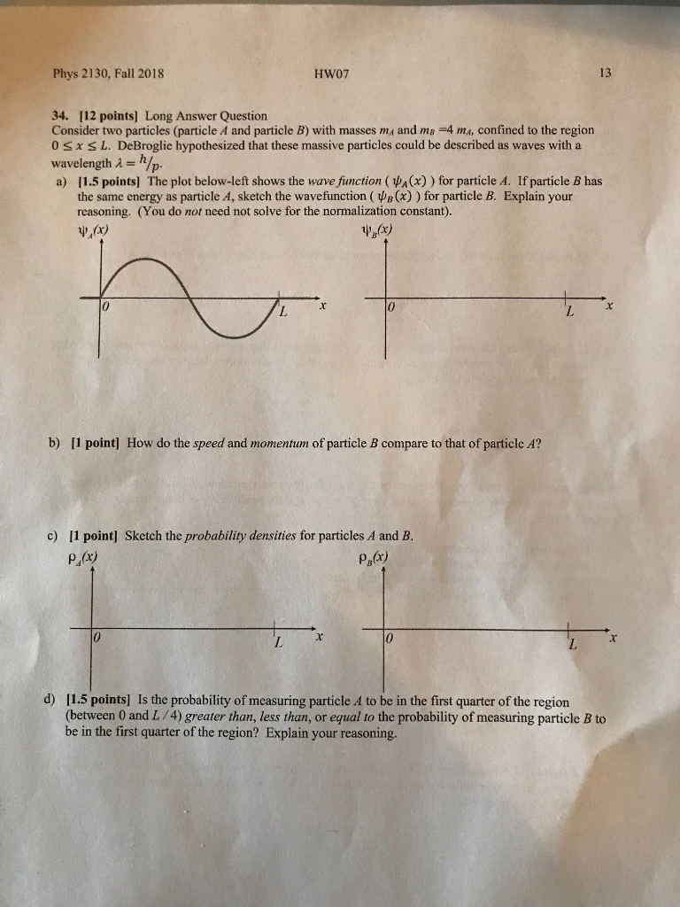 Solved Phys 2130, Fall 2018 HW07 13 34. 112 points] Long | Chegg.com
