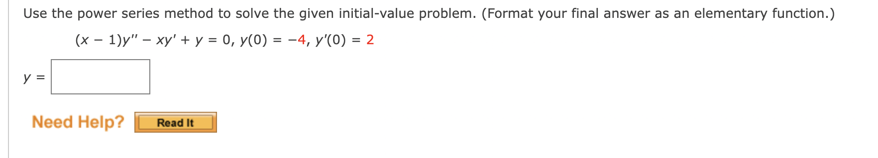 Solved Use the power series method to solve the given | Chegg.com