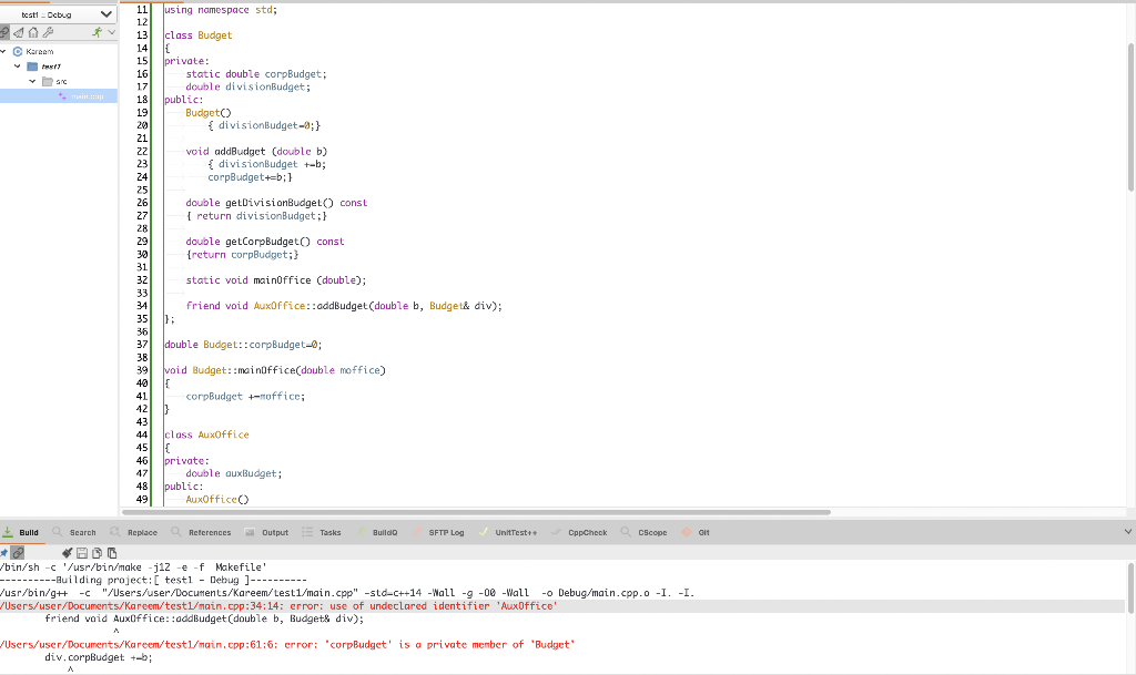 Why is the friend function not working? The language | Chegg.com