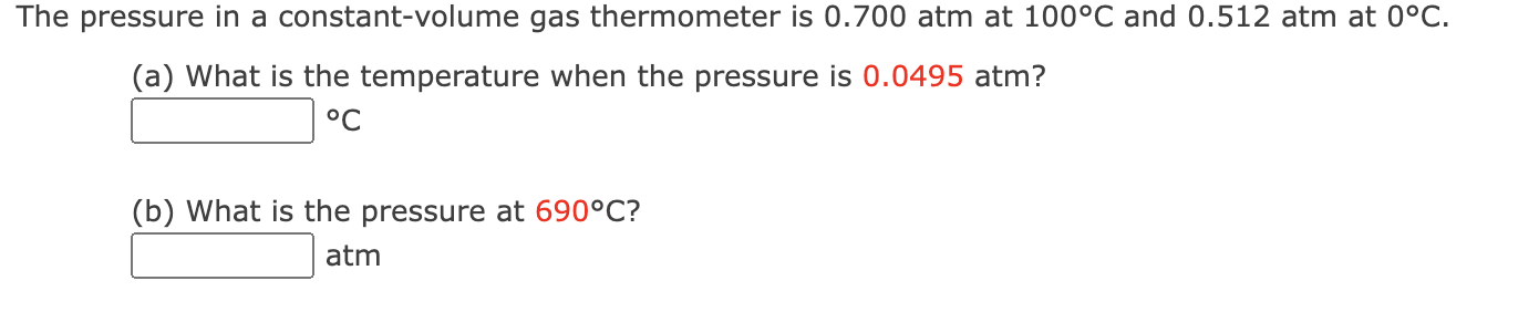 Solved The pressure in a constant-volume gas thermometer is | Chegg.com