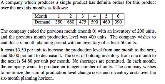 Solved 1. Formulate an algebraic model for the problem. 2. | Chegg.com