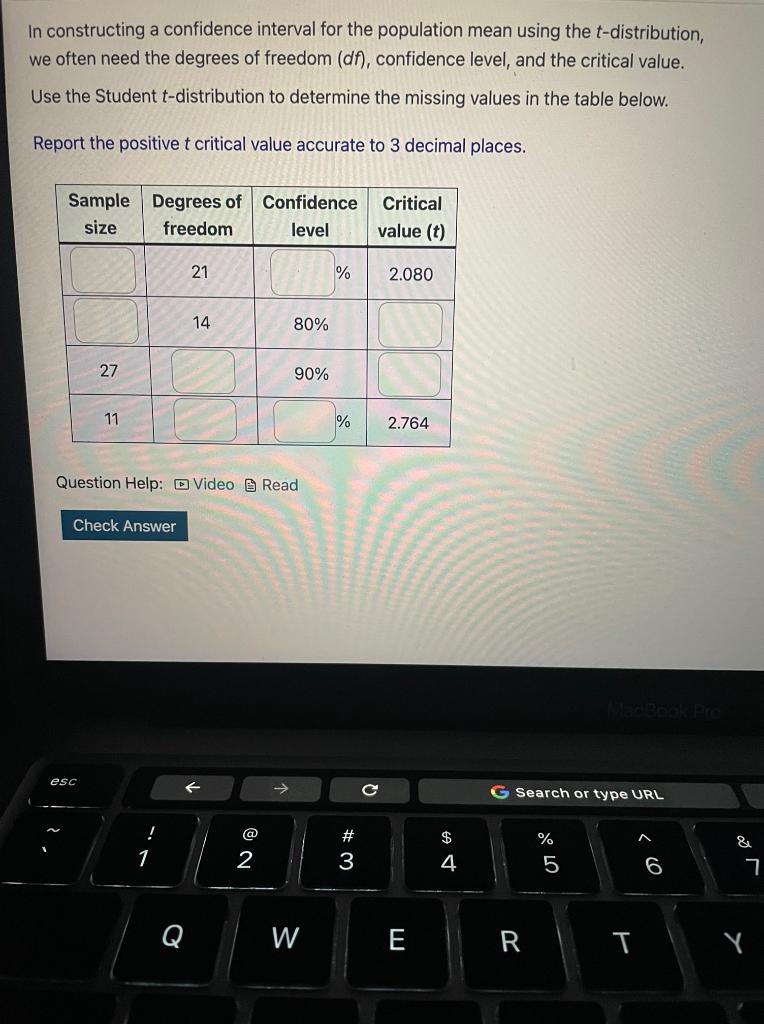 Solved In constructing a confidence interval for the | Chegg.com