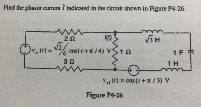 Solved Find the expression for the current indicated in the | Chegg.com