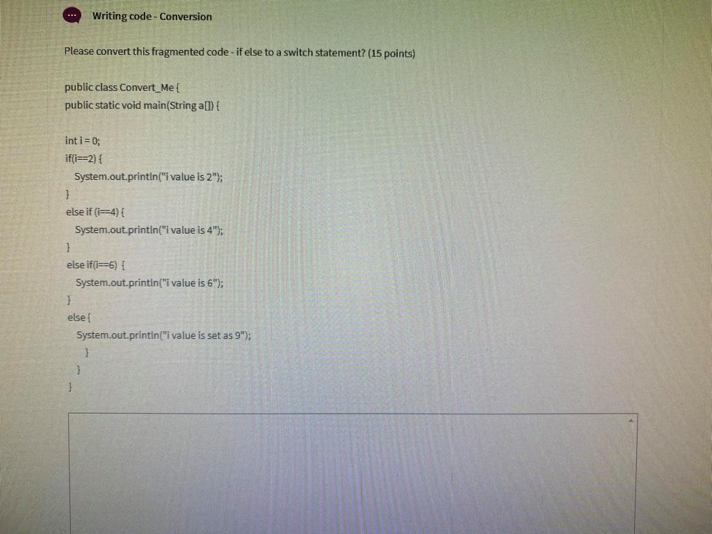 Solved Writing code - Conversion Please convert this | Chegg.com