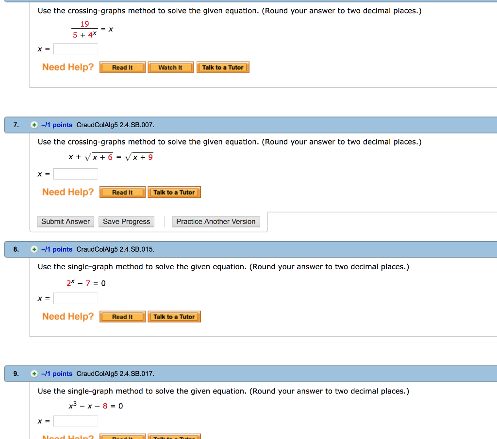 Solved Use the crossing-graphs method to solve the given | Chegg.com