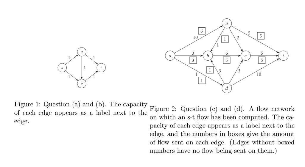 a). (4 points) List all the minimum s-t cuts in the | Chegg.com