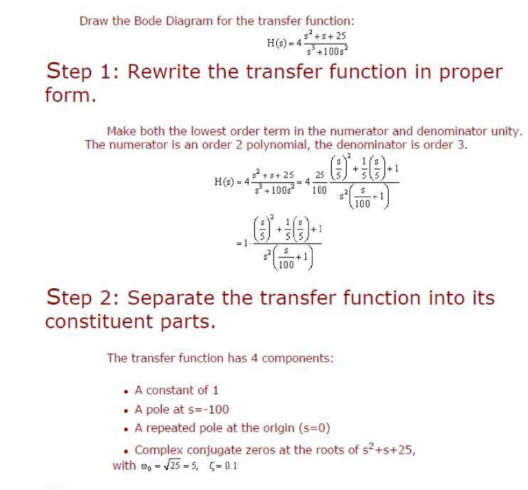 Solved Draw the Bode Diagram for the transfer function: sa | Chegg.com