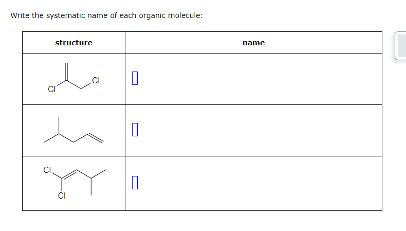 Solved Write the systematic name of each organic | Chegg.com