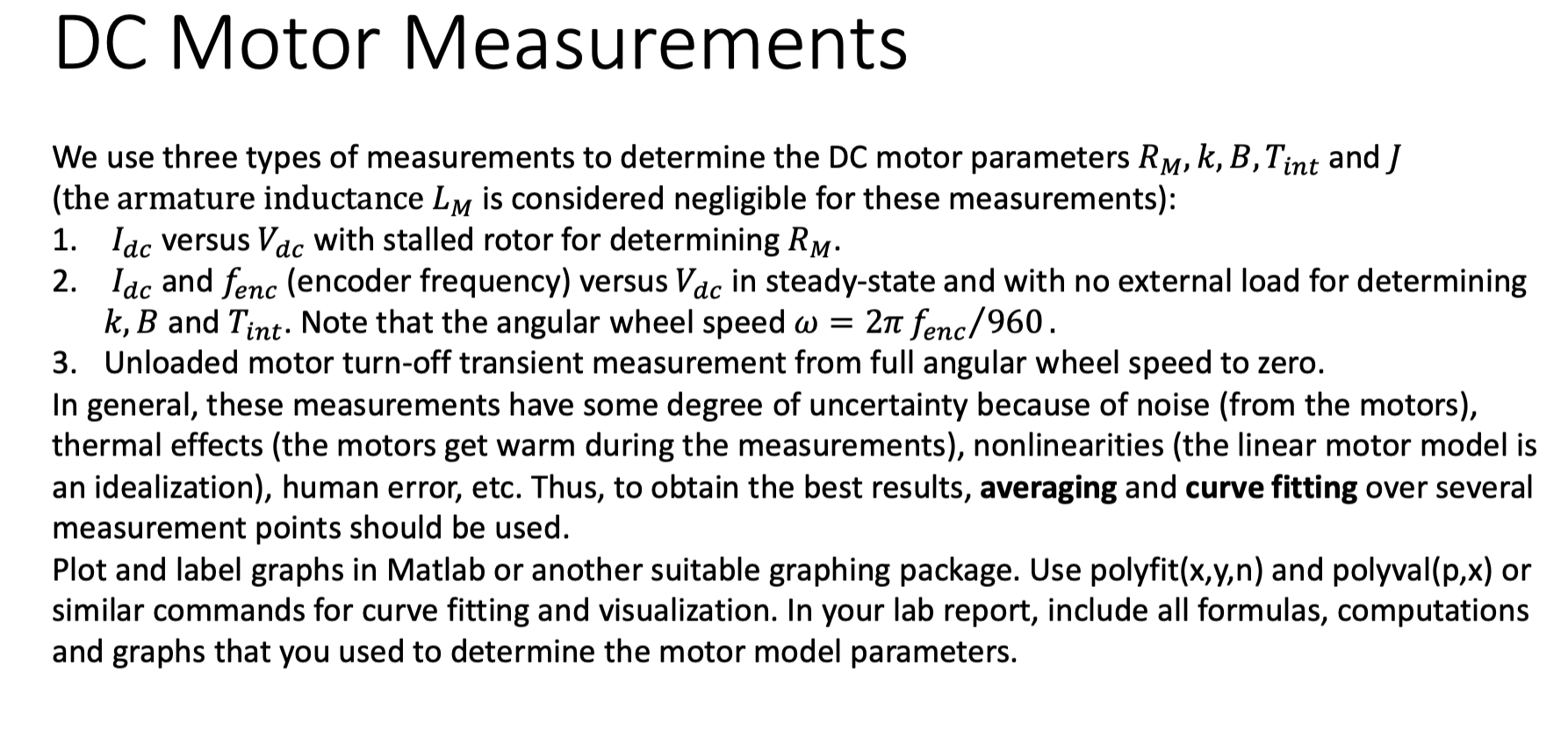 Solved Determine motor parameter RM Determine motor | Chegg.com