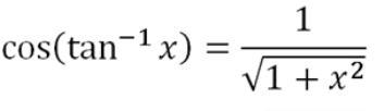 Solved cos(tan−1x)=1+x21 | Chegg.com