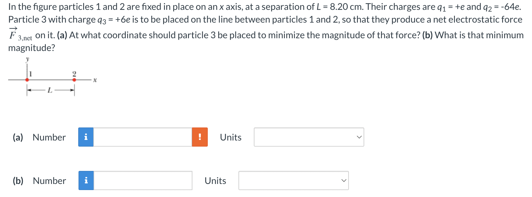 Solved In the figure particles 1 and 2 are fixed in place on | Chegg.com