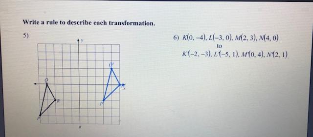 Solved Write a rule to describe each transformation. 5) 6) | Chegg.com