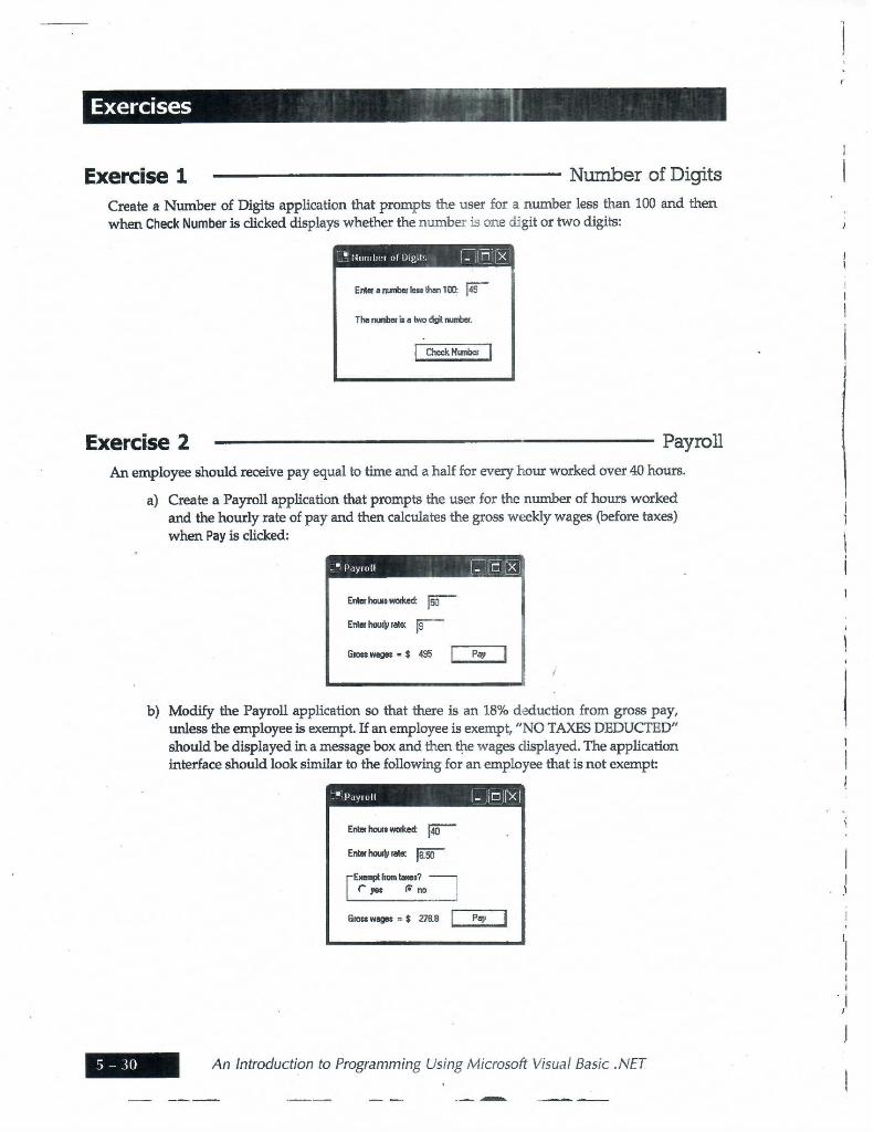 Solved Exercises Exercise 1 Number of Digits Create a Number | Chegg.com