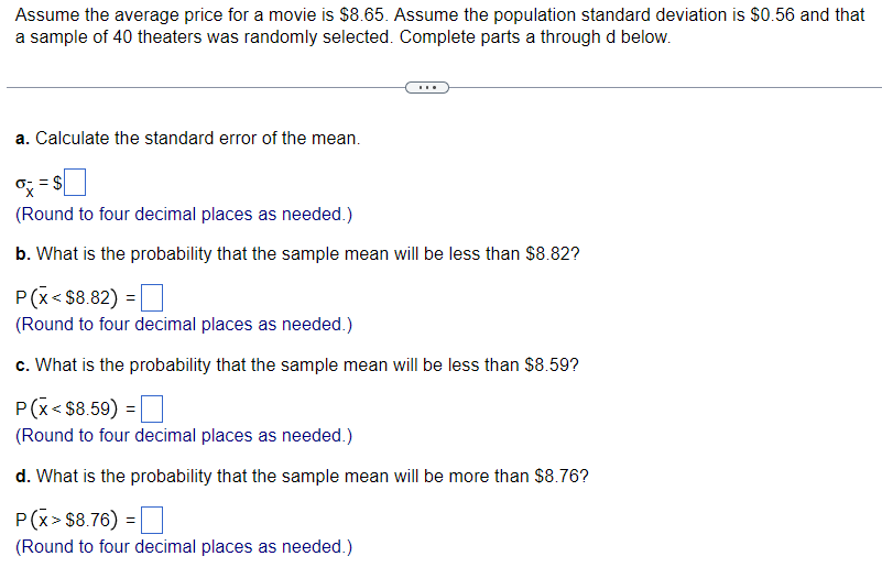 Solved b. Calculate the sampling error using the 5 cars in | Chegg.com
