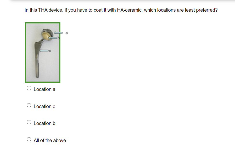 Solved biomaterials Question: In this THA device, if you | Chegg.com Solved biomaterials Question: In this THA device, if you | Chegg.com
