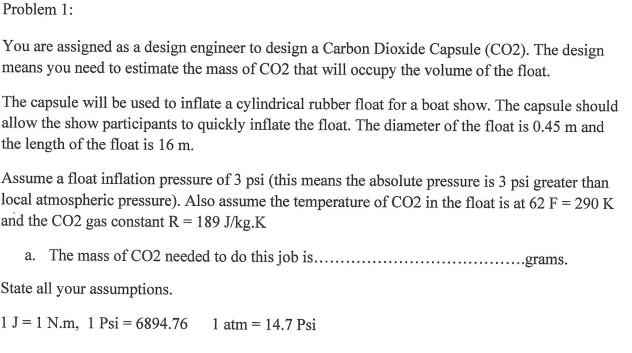 Solved Problem 1: You are assigned as a design engineer to | Chegg.com