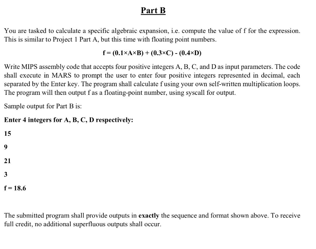 Part B You are tasked to calculate a specific | Chegg.com