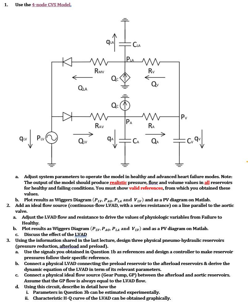 Solved 1. Use the 4-node CVS Model. a. Adjust system | Chegg.com