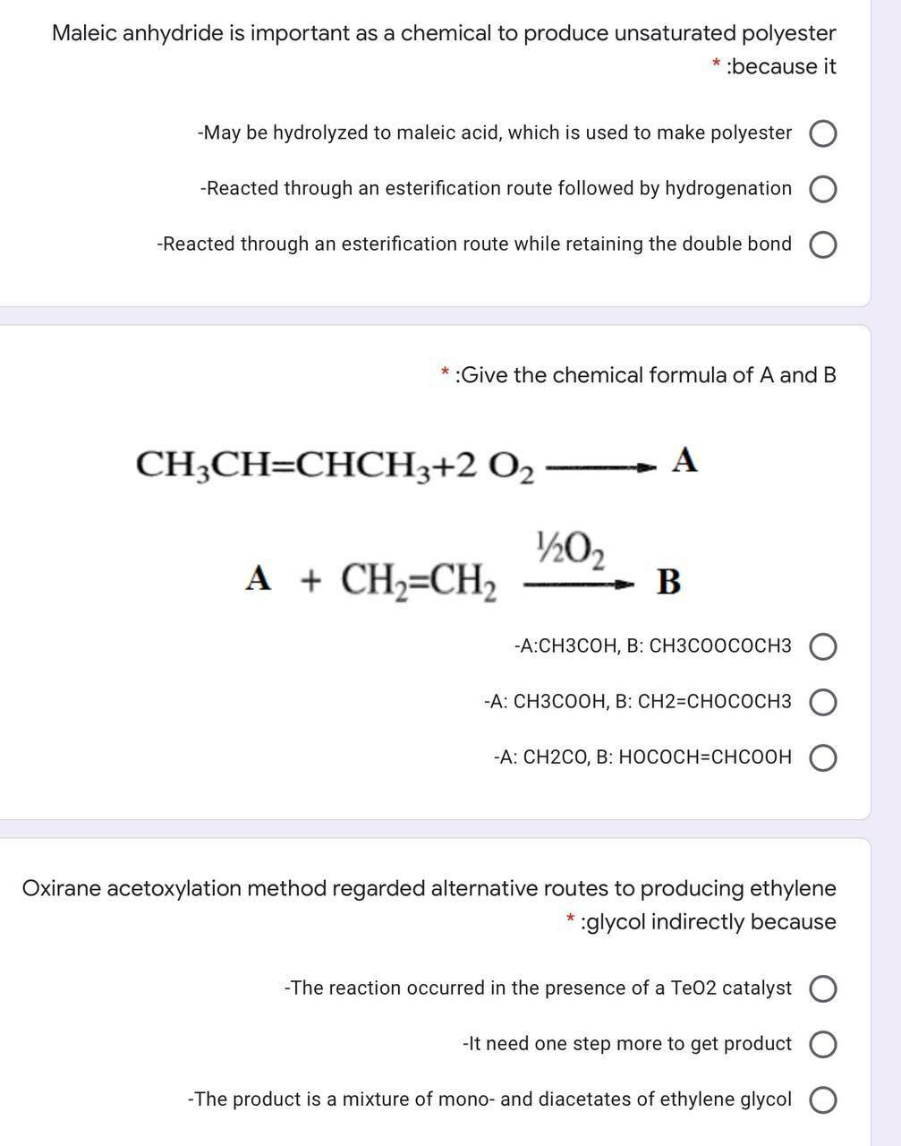 Solved Maleic anhydride is important as a chemical to | Chegg.com