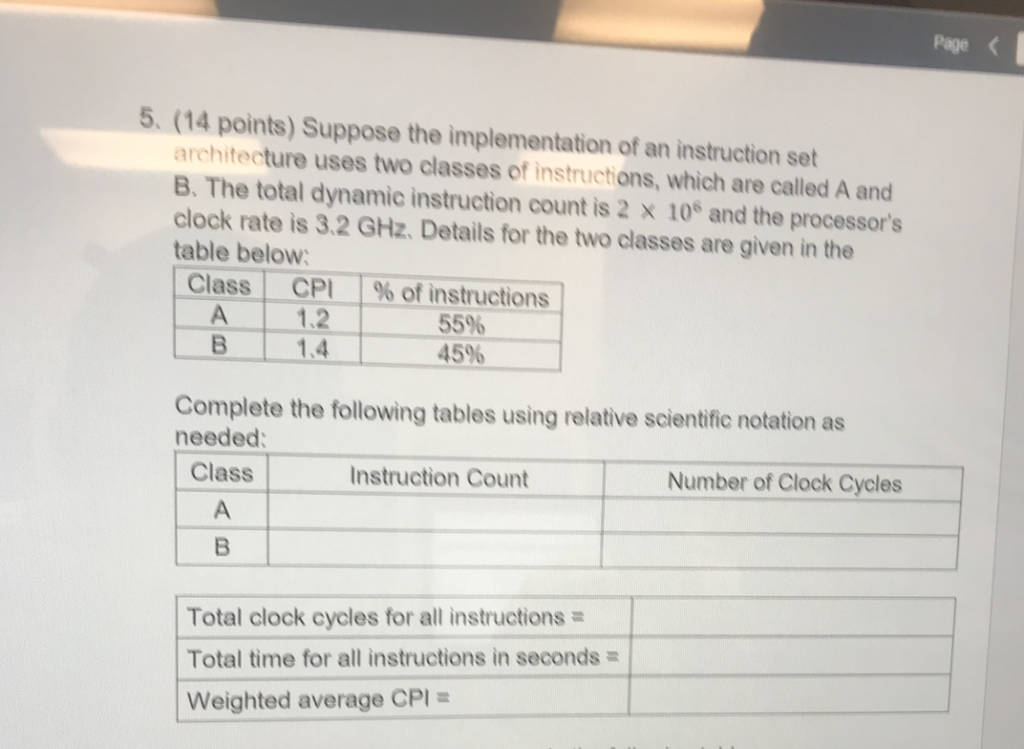Solved Page ( 5. (14 points) Suppose the implementation of | Chegg.com