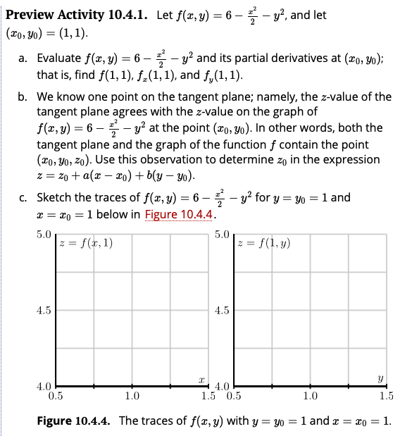 Solved 1 Preview Activity 10 4 1 Let F Z Y 6 2 Y²