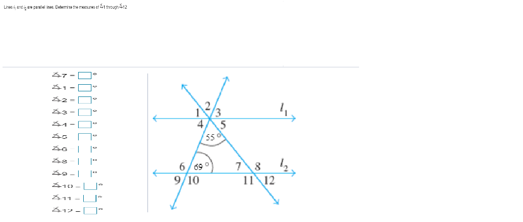Solved Lines L1 And L2 Are Parallel Lines Determine The