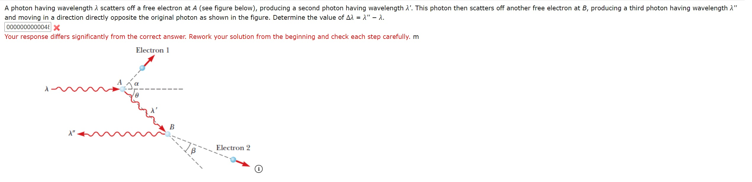 Solved A photon having wavelength 2 scatters off a free | Chegg.com