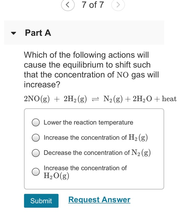 Solved 7 of 7 Part A Which of the following actions will | Chegg.com