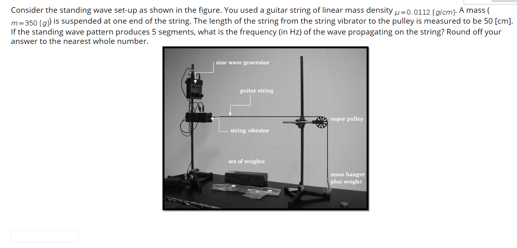 Solved Consider the standing wave set-up as shown in the | Chegg.com