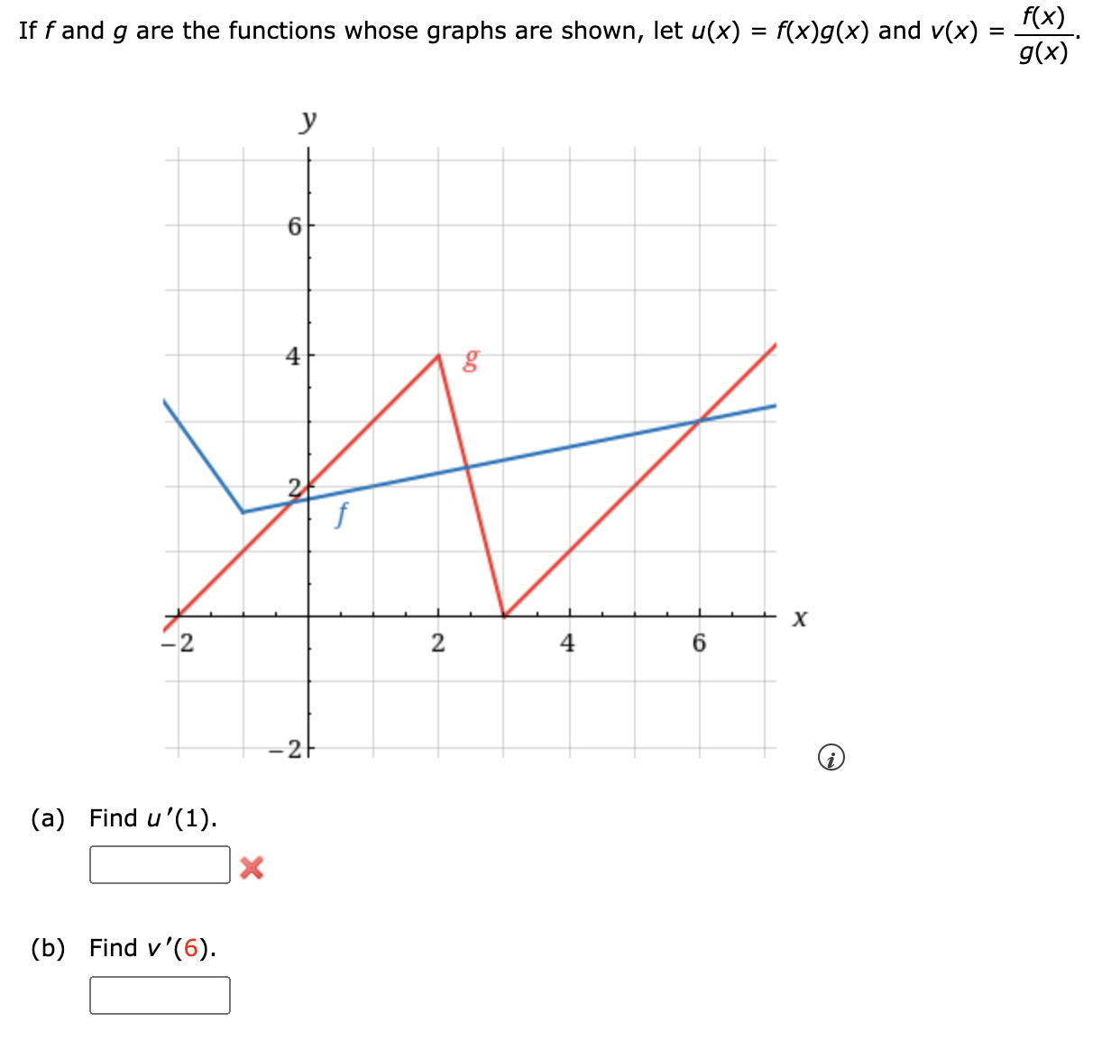 Solved If f and g are the functions whose graphs are shown, | Chegg.com