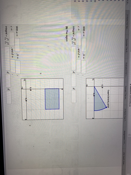 Solved (1 point) For each of the following, set up the | Chegg.com