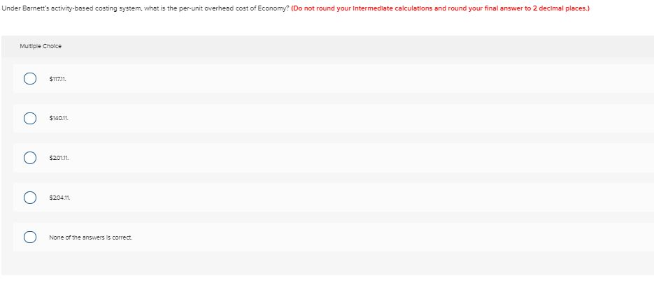 Solved Barnett Products manufactures three types of | Chegg.com