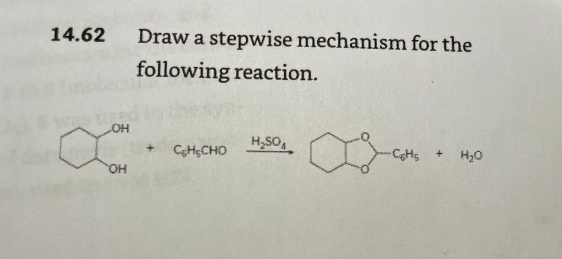 Solved 14.62 a Draw a stepwise mechanism for the following | Chegg.com