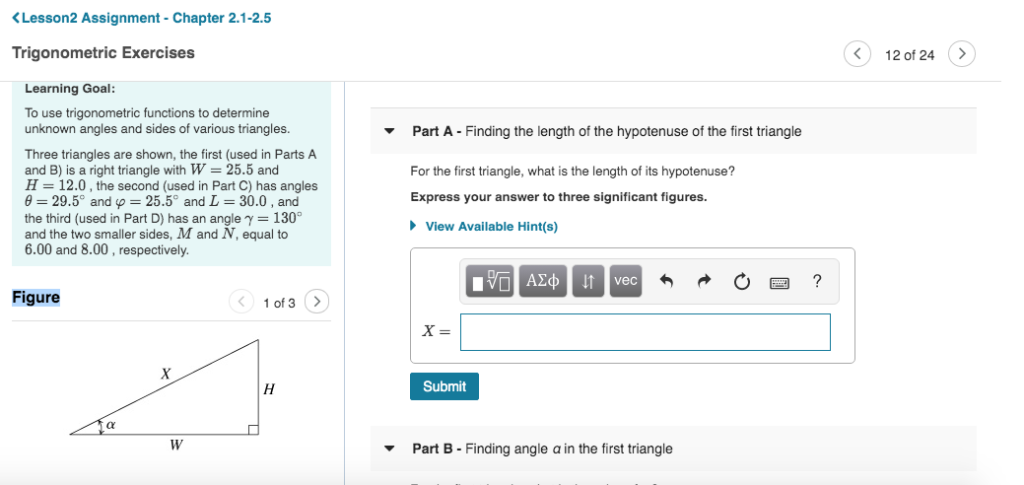 Solved Lesson2 Assignment - Chapter 2.1-2.5 Trigonometric | Chegg.com