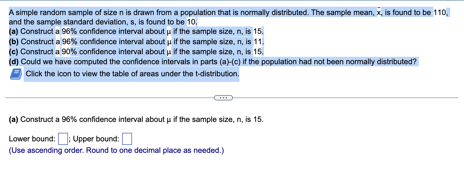 Solved A simple random sample of size n is drawn from a | Chegg.com