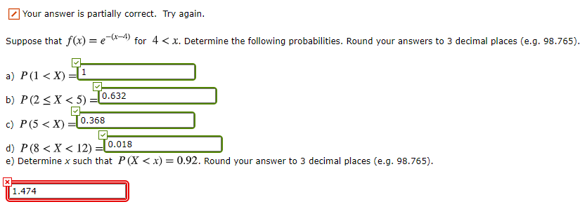 Solved Your Answer Is Partially Correct Try Again Suppose