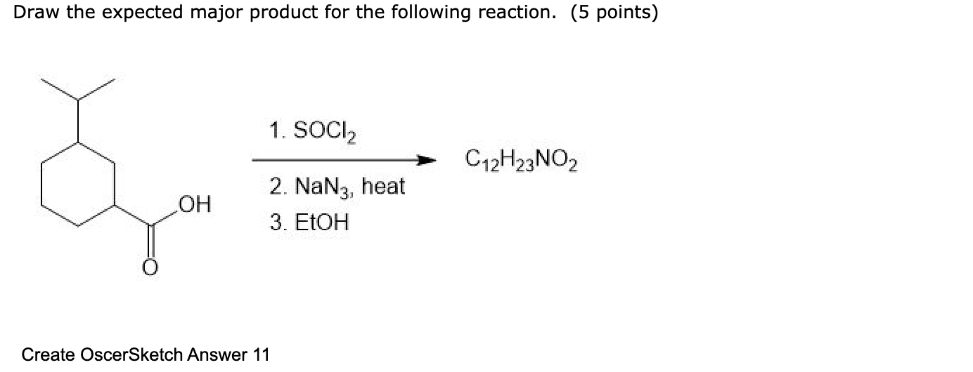 Solved Draw the expected major product for the following | Chegg.com