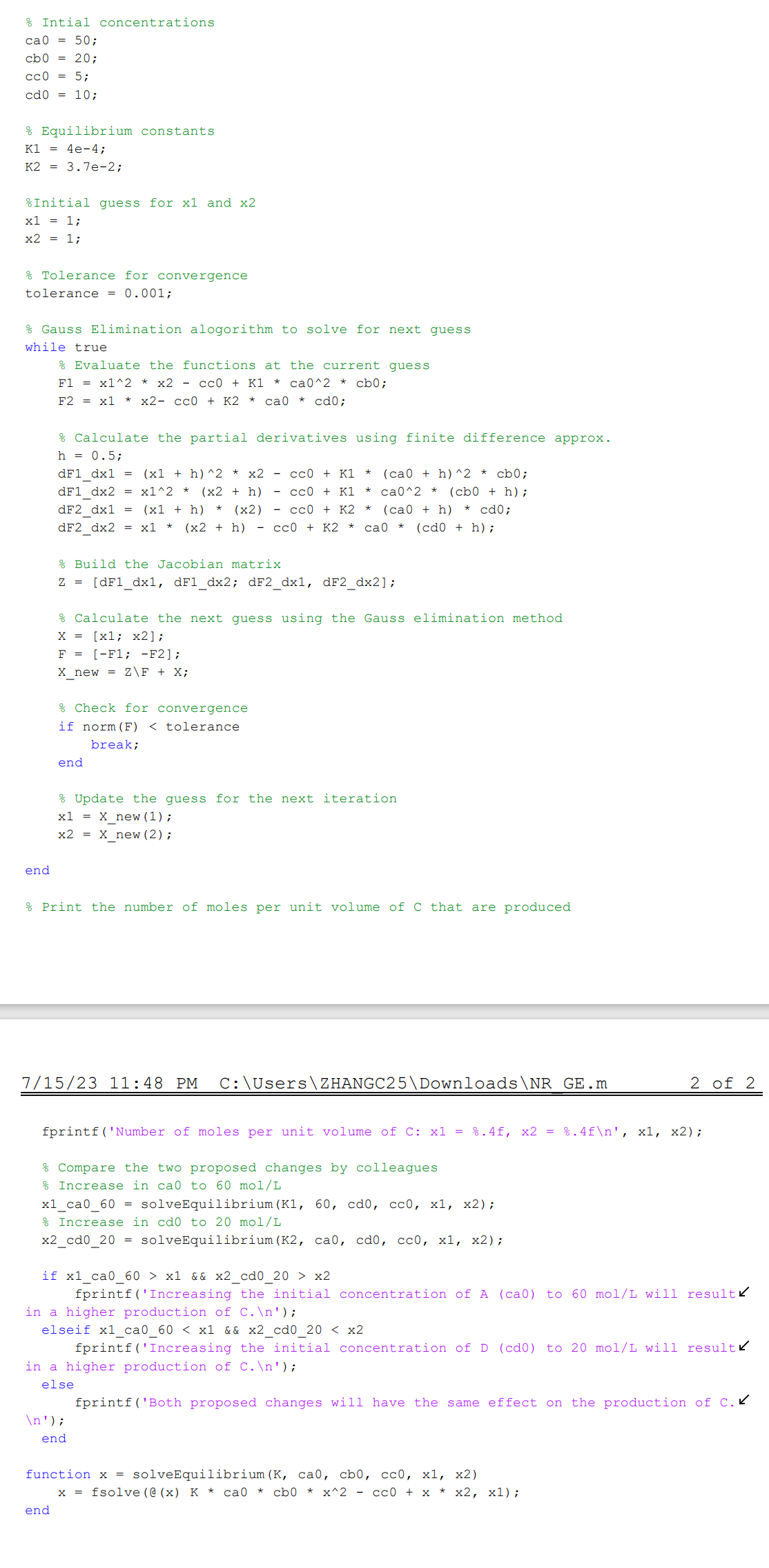 Solved Implement the approach outlined above into Matlab or | Chegg.com
