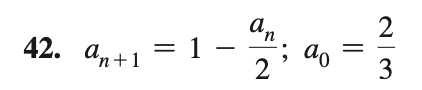 Solved 35-44. Limits of sequences Write the terms a1,a2,a3, | Chegg.com
