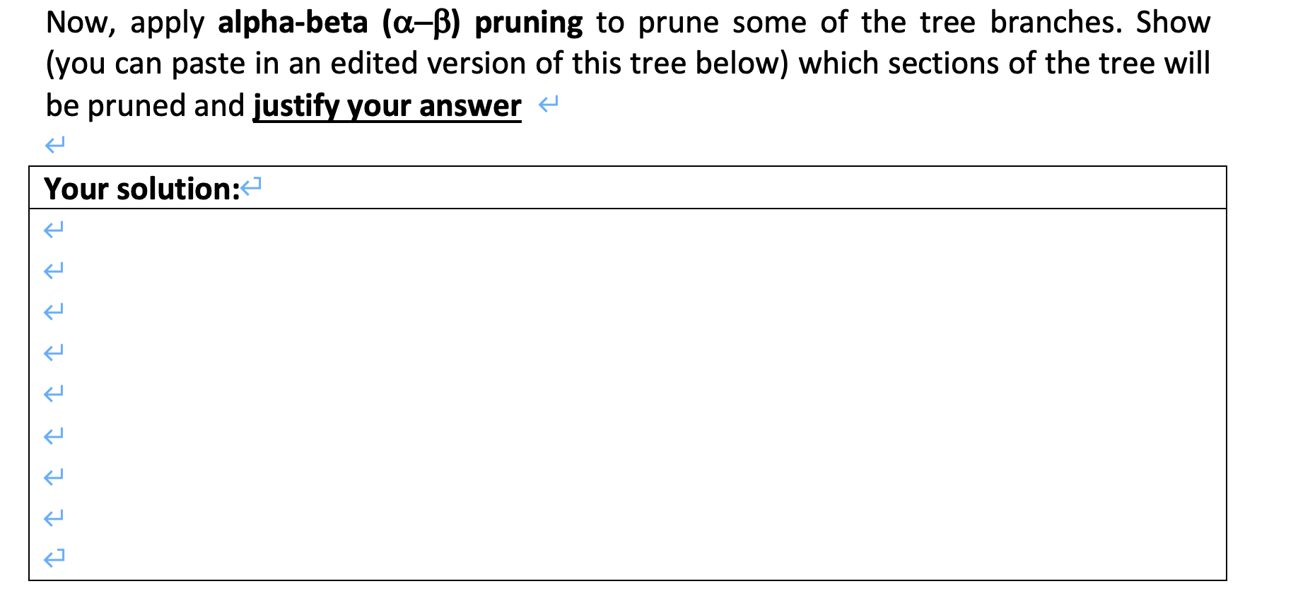 Solved Consider the following Min Max game tree MAX a MIN b| | Chegg.com