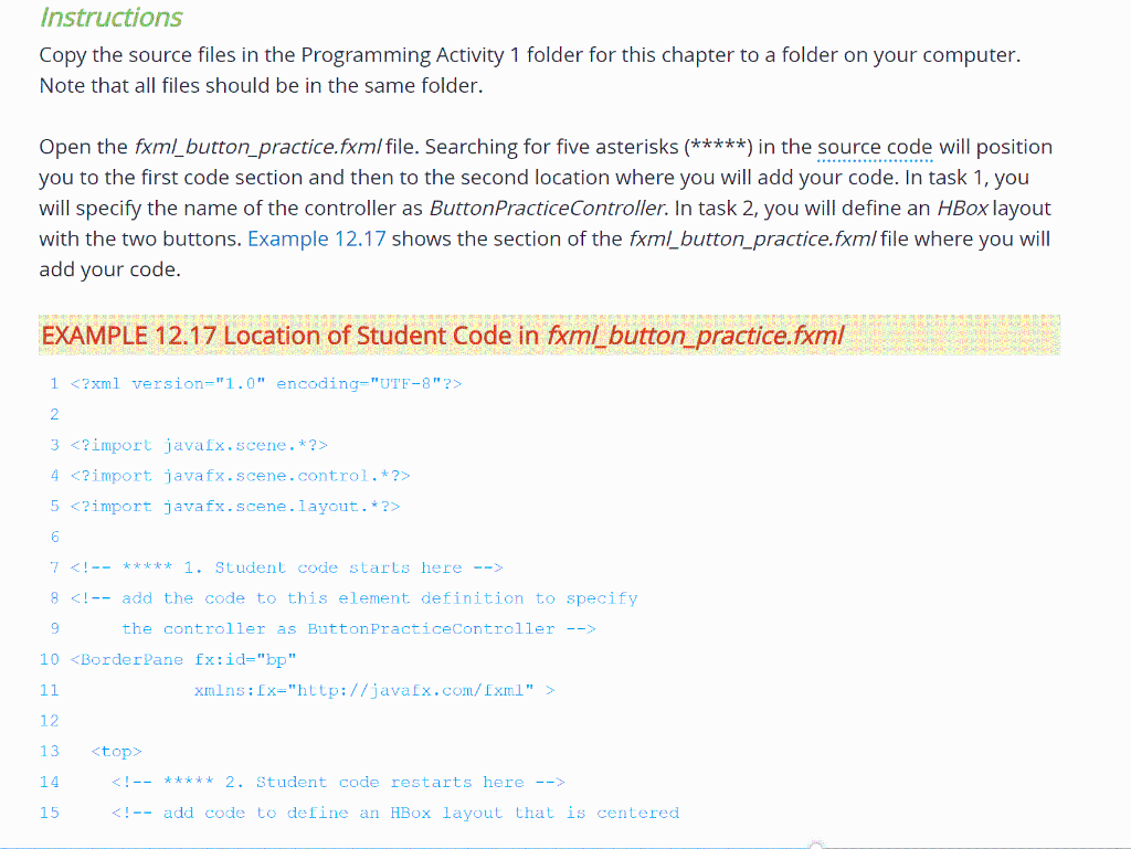 Solved 12.7 Programming Activity 1: Working with Buttons 810 | Chegg.com