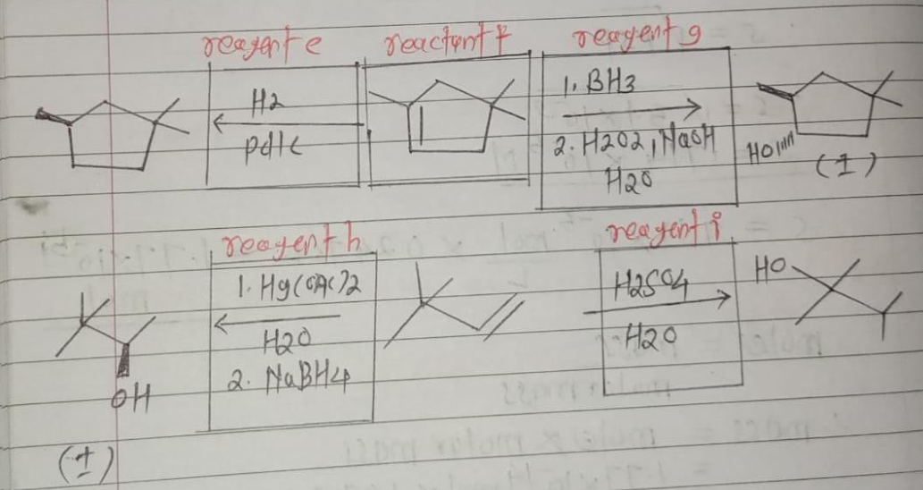 Solved reactant t reagent , reagente H2 pole 1. BH3 Hold (1) | Chegg.com